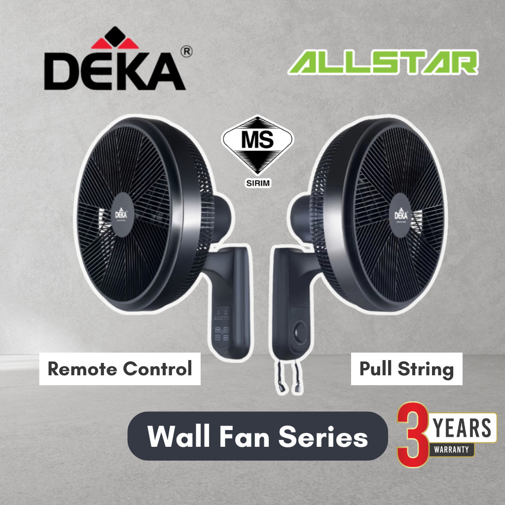 【READY STOCK】DEKA 16" WALL FAN DWF208R REMOTE CONTROL DWF108 PULL ...