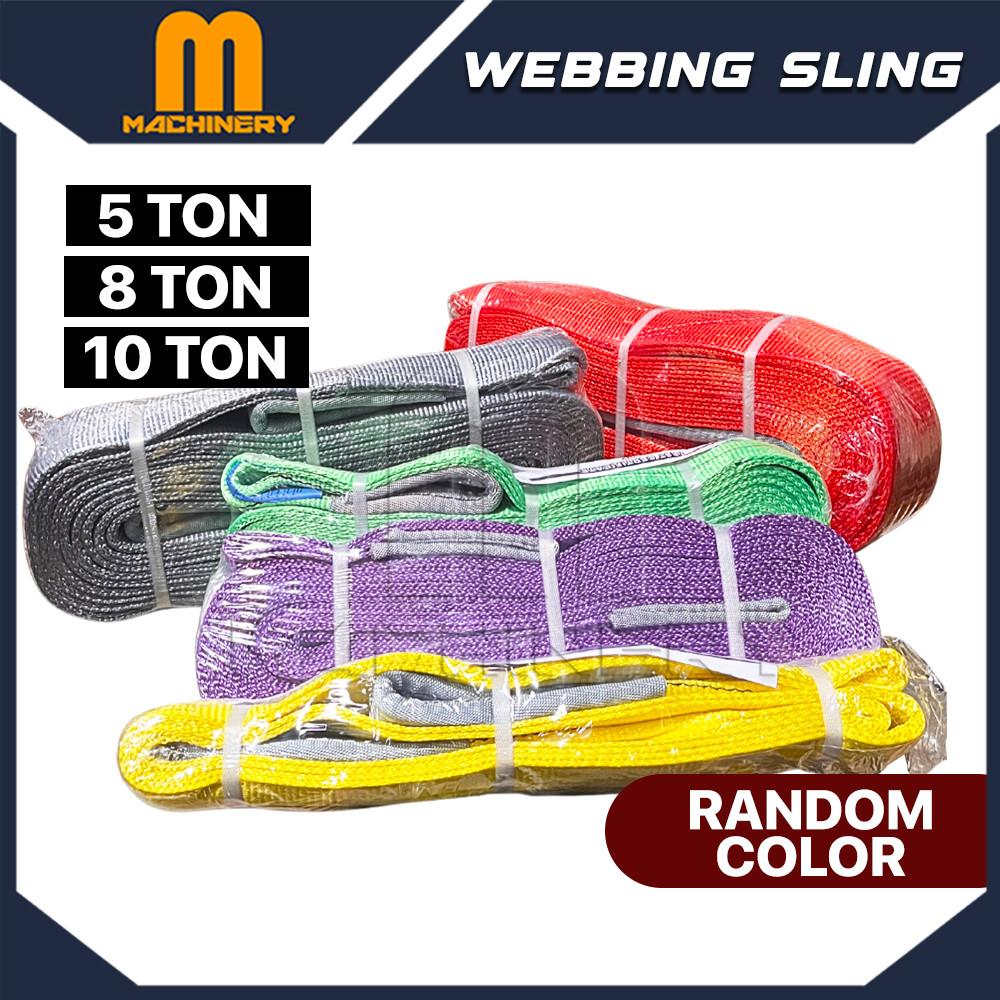 M.Machinery Flat Webbing Sling 5T, 8T & 10 Ton Lifting Sling Towing ...