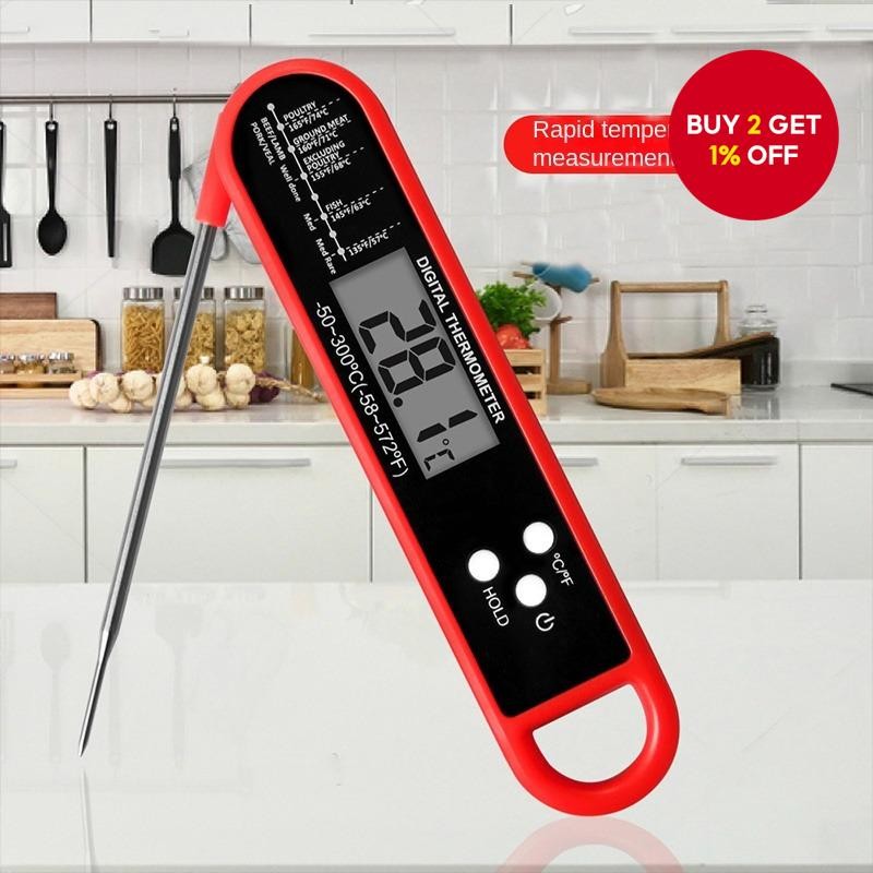 New Folding Food Thermometer, Barbecue Meat Thermometer, Kitchen Baking ...