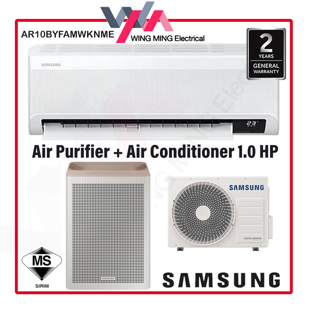 Samsung 1.0HP Inverter WindFree Deluxe Air Conditioner AR10BYFAMWKNME ...