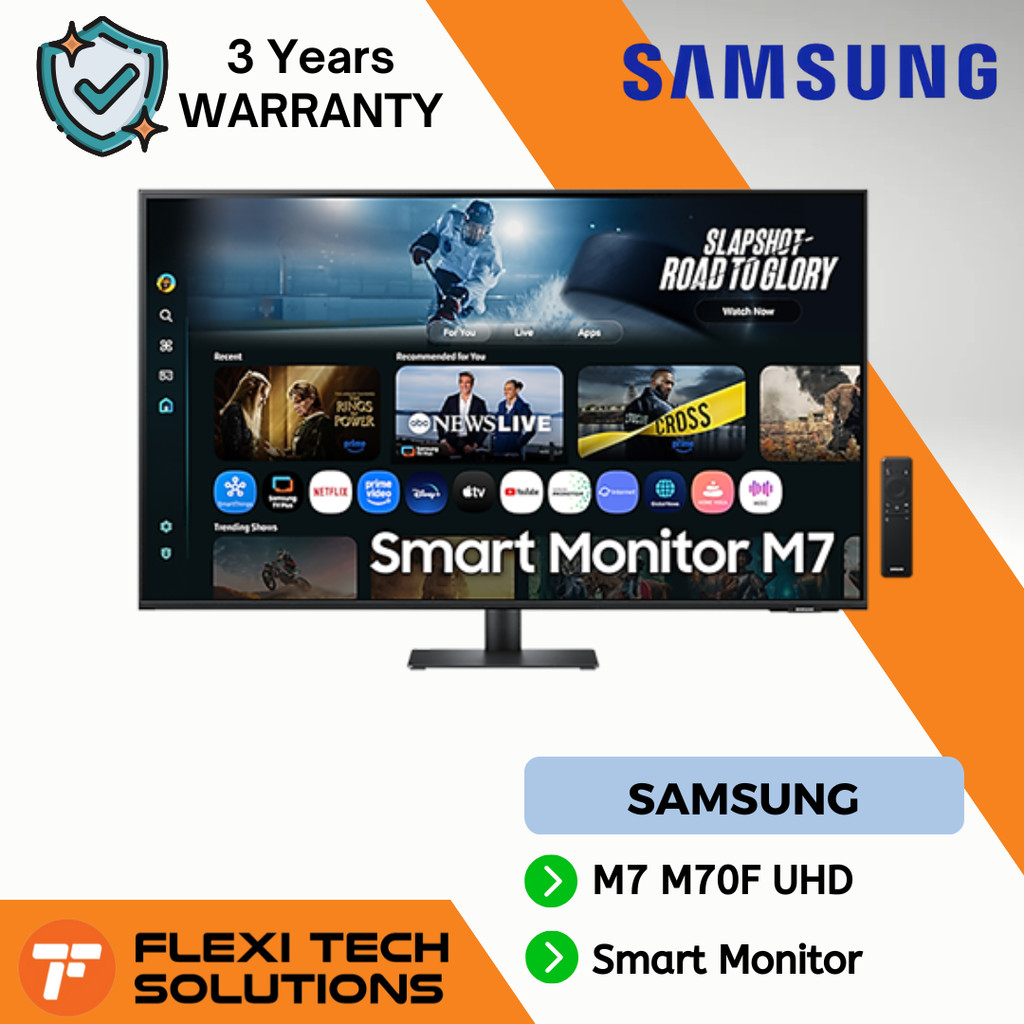 Flexi Tech Samsung 43" M7 M70F UHD Smart Monitor (LS43FM702UEXXS ...