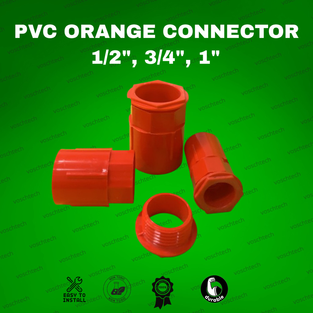 PVC Orange Connector Fittings for Pipe – 1/2", 3/4", 1" | Shopee Malaysia