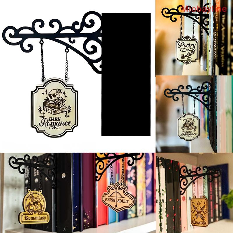 {Miobayline} Book Nook Tavern Signs Literary Hangable Sign Readers ...