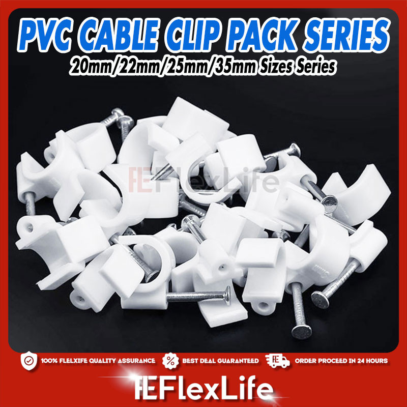 Cable Clip 20/100/200pcs Series 20mm/22mm/25mm/35mm Sizes Cable Clip ...