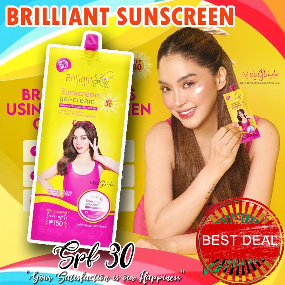 Brilliant Sunscreen Classic Light Pink 50g Sachet Sunscreen Gel ...