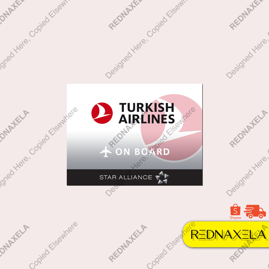 Turkish Airlines Vinyl Stickers, Suitcase Stickers, On Board Sign ...