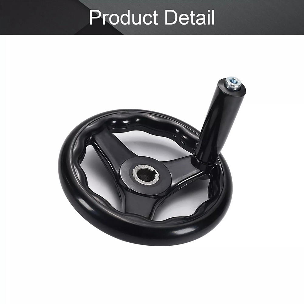 D125/200/100/160mm 3 Spoke Hand Wheel with Revolving Handle for Milling ...