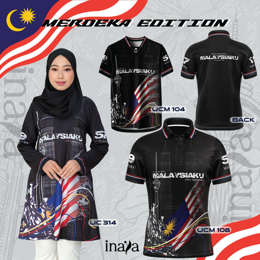 Baju Merdeka Set-Sublimation Short Sleeve & Long Sleeved Tees/Polo ...
