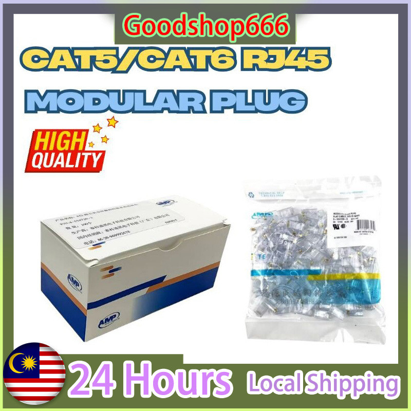 (100PCS) High Quality RJ45 CAT5E CAT6 Crystal Network Connector ...