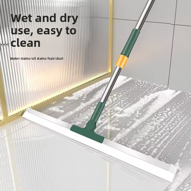 Telescopic Silicone Squeegee “Magic Broom” – 2-in-1 Floor & Glass Water ...