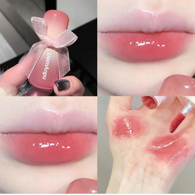 DAIMANPU Clear Oxygen Mirror Lip Gloss Pure Desire Water Gloss Glass ...