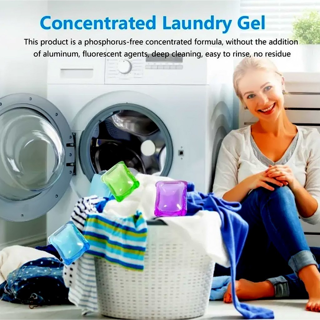 MESIN Liquid Detergent Soap Laundry Gel Ball Magic Pods Beads Liquid ...