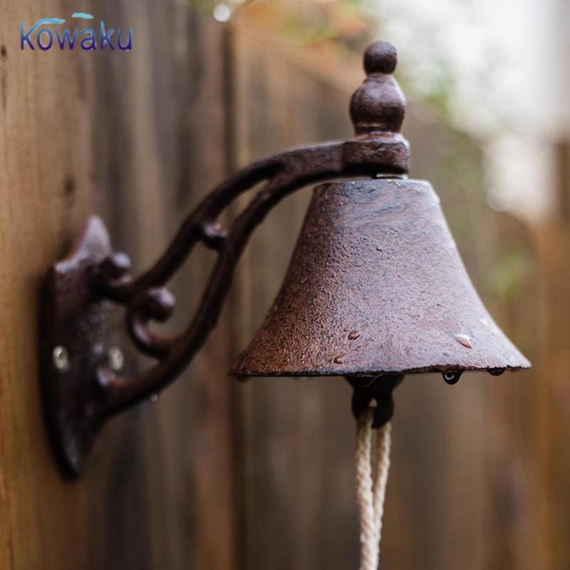 [vsrhkq] Porch Dinner Bell Door Bells Style Indoor Cast Iron Bell Wall ...