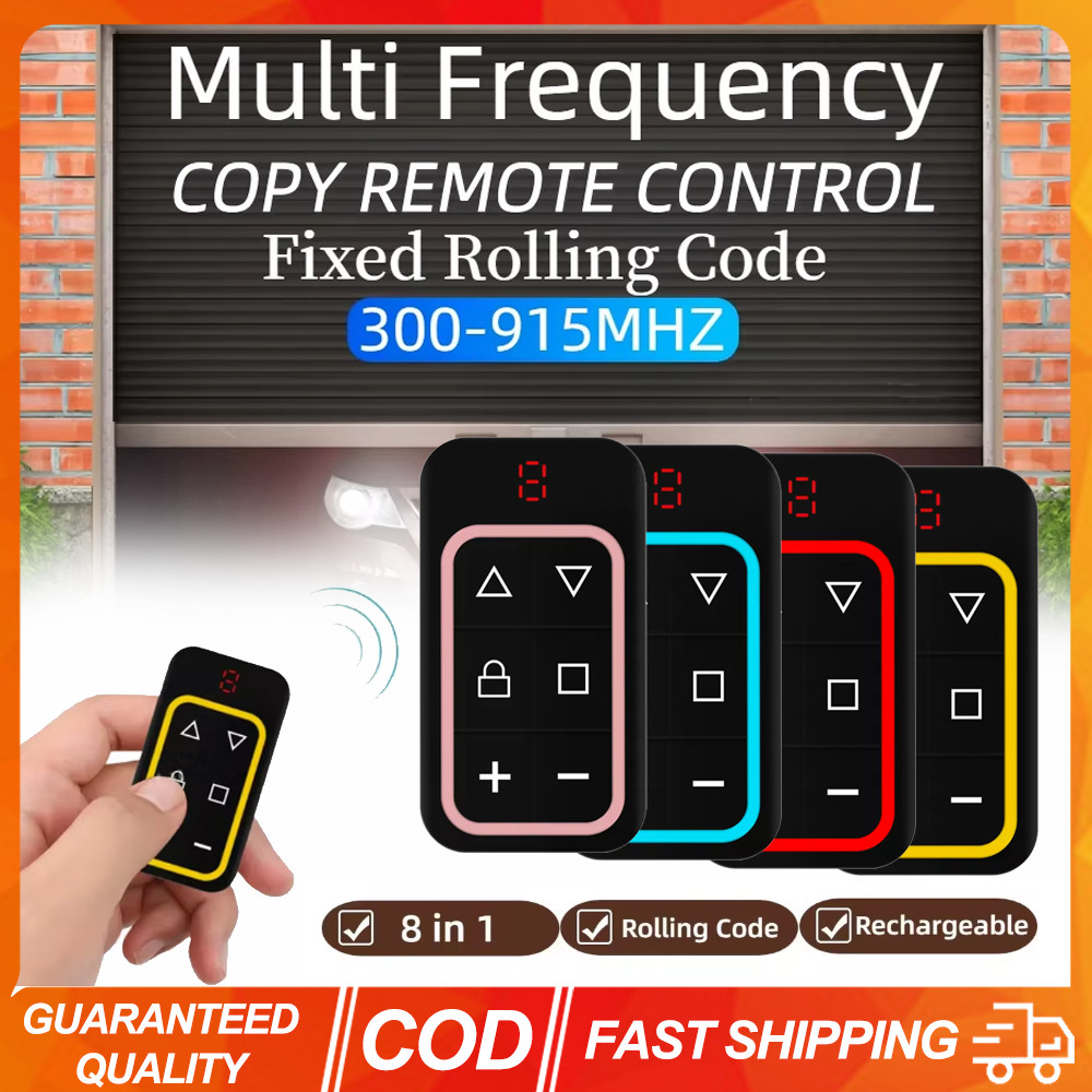 8CH Multi Frequency 300-915MHz Garage Door Remote Control Duplicator ...