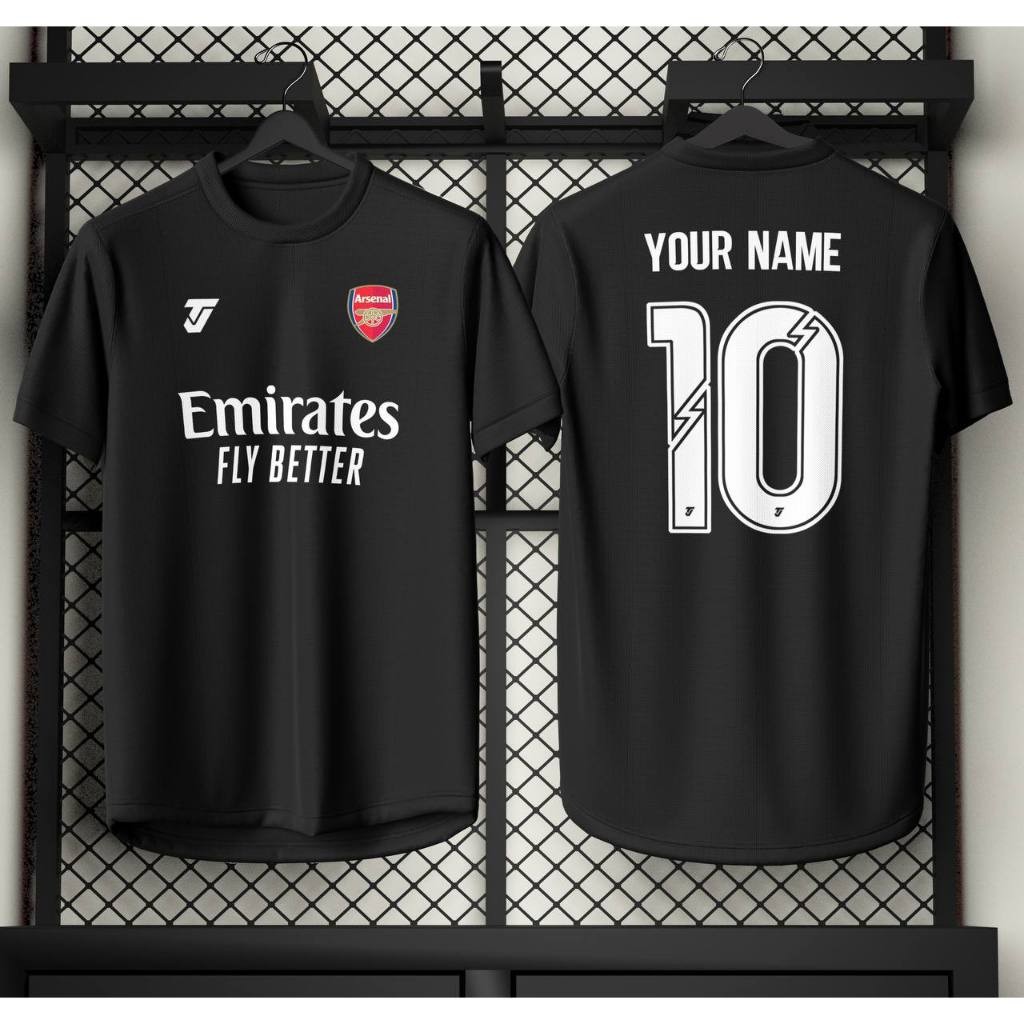 Jersi Arsenal Jersey Arsenal EPL Jersey Custom Name Jersi Sukan (FAST ...