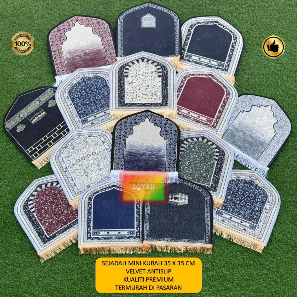 Sejadah Mini Kubah Muka pendek 35 x 35 cm / Shining 35X35 / /Sejadah ...
