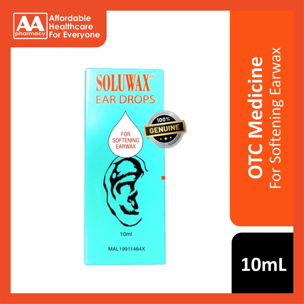 Soluwax Ear Drops (Dropper Bottle) - Softening Earwax 10mL | Shopee ...