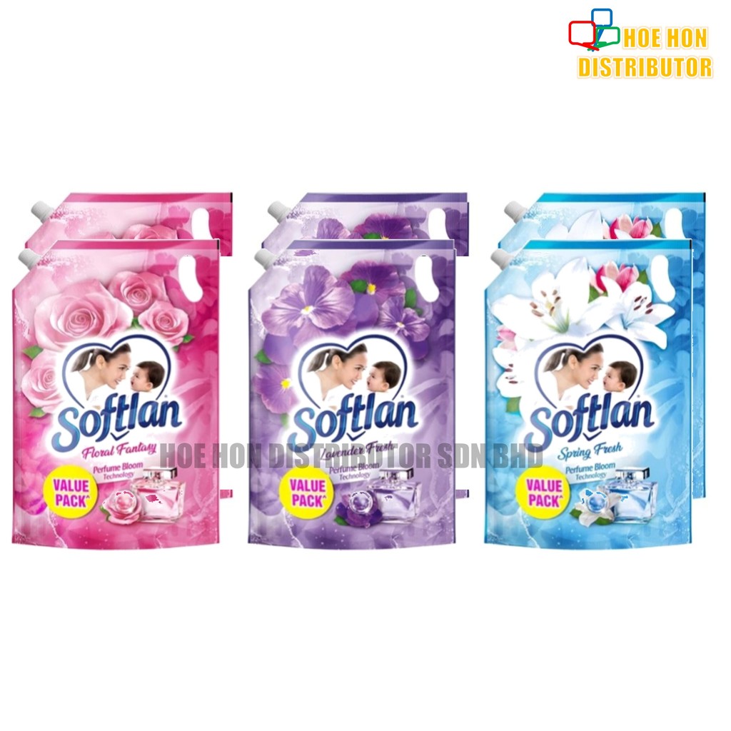 Softlan Laundry Softener 1.6Lx2 Pack Long Lasting Perfume Fabric ...