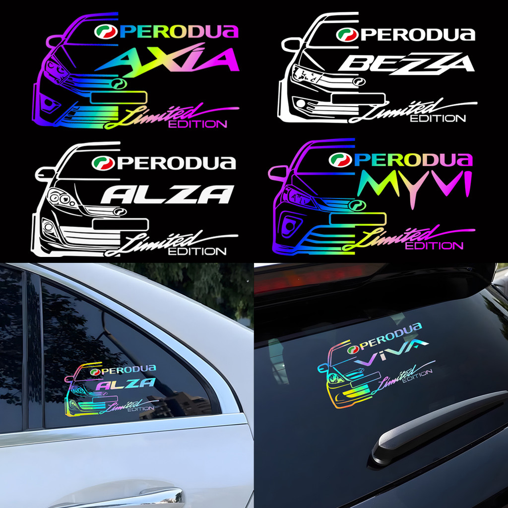 Perodua Car Sticker Reflective Colorful Car Window Body Vinyl ...