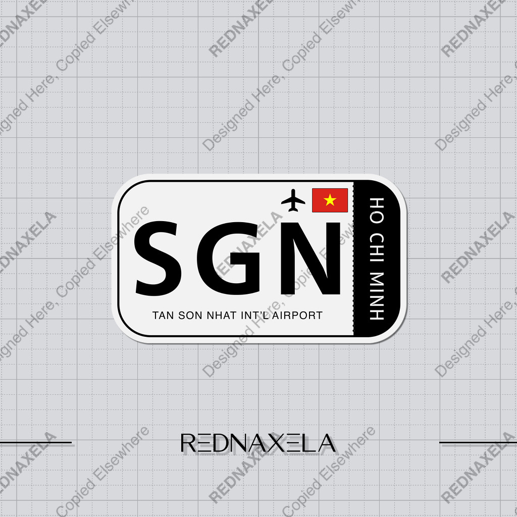 Tan Son Nhat International Airport Code SGN Sign Sticker | Shopee Malaysia