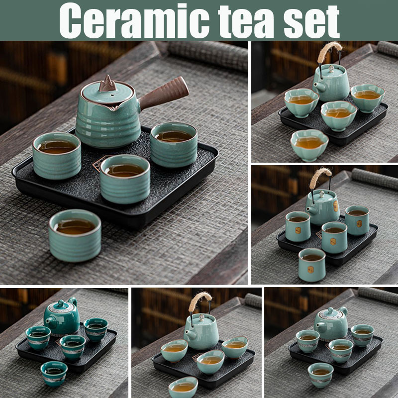 Malay Kungfu Tea Pot tea tray Ceramic Set Portable Travel Office Home ...