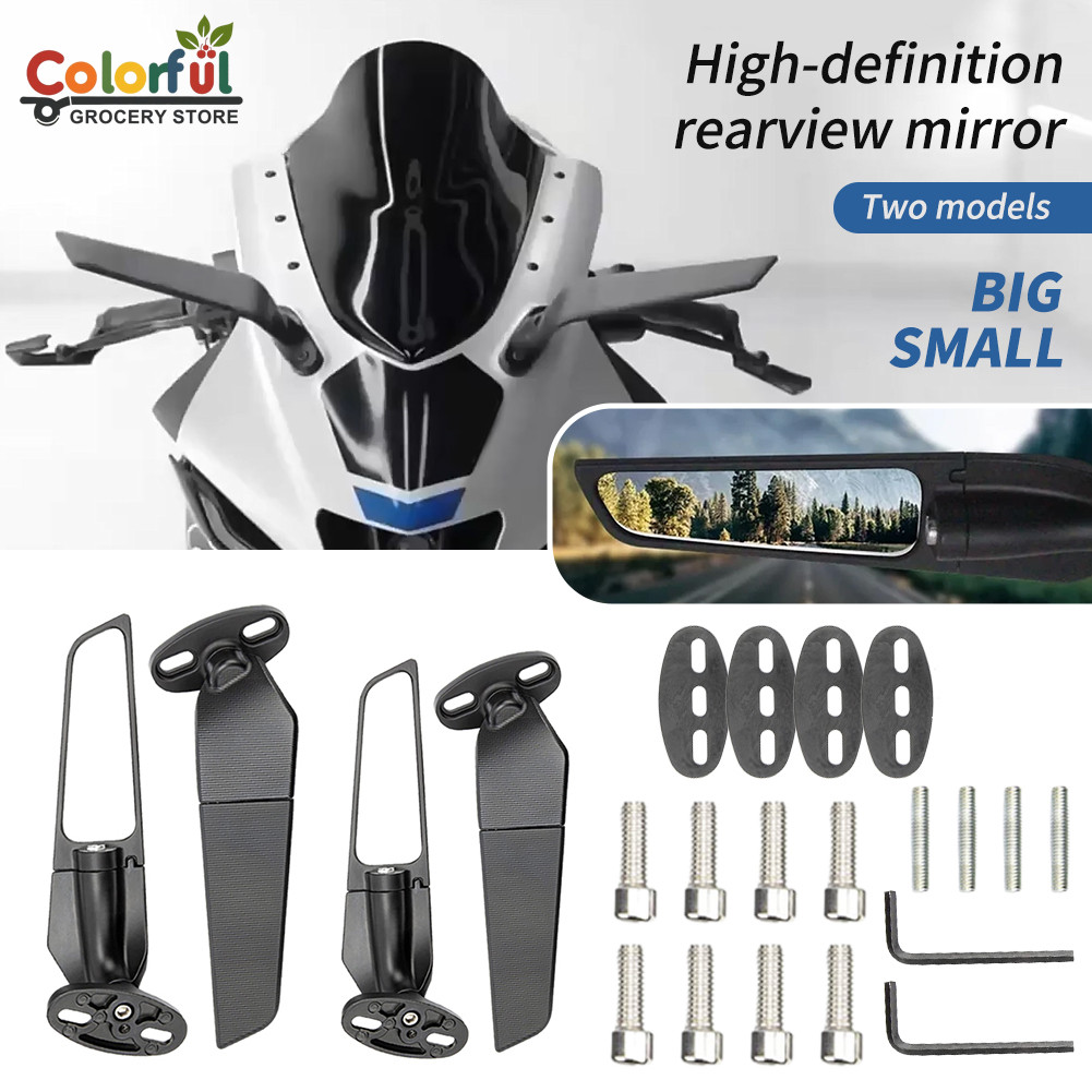 Winglet Side Mirror Adjustable Stealth Wing Rearview Yamaha R25 R15 ...