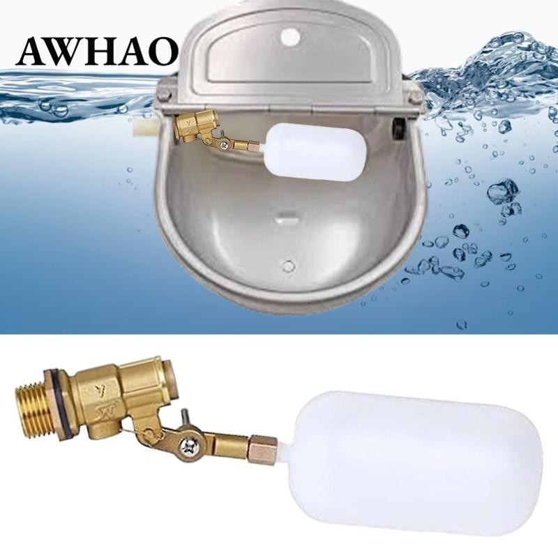 [AWHAO] 1/2 Inch Float Valve Water Control for Horse Waterer Water Tank ...