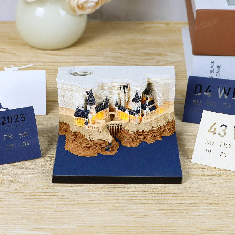 Magic Castle Calendar Sticker Harry Potter Paper Sculpture Calendar ...