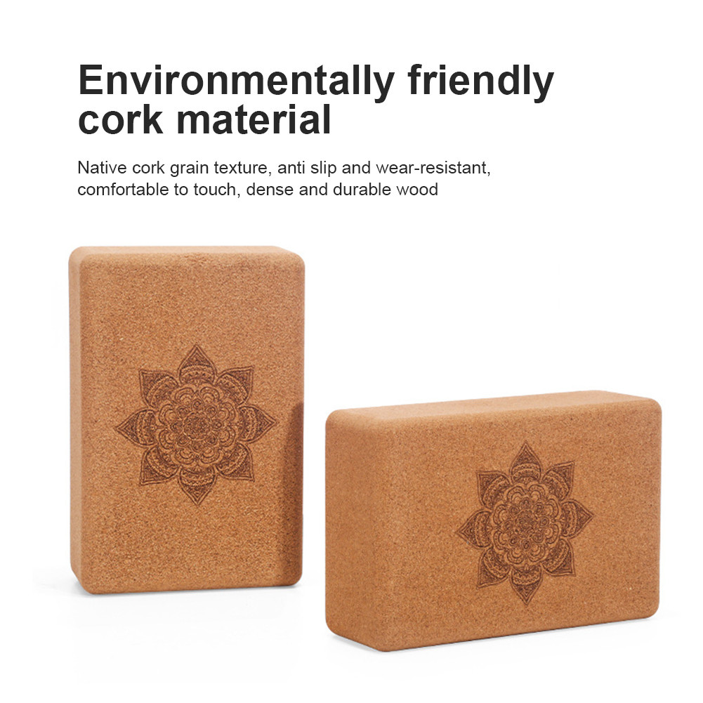 [innersetting.my] Cork Yoga Block Cork Yoga Bricks 9x6x3 Inch Non Slip ...