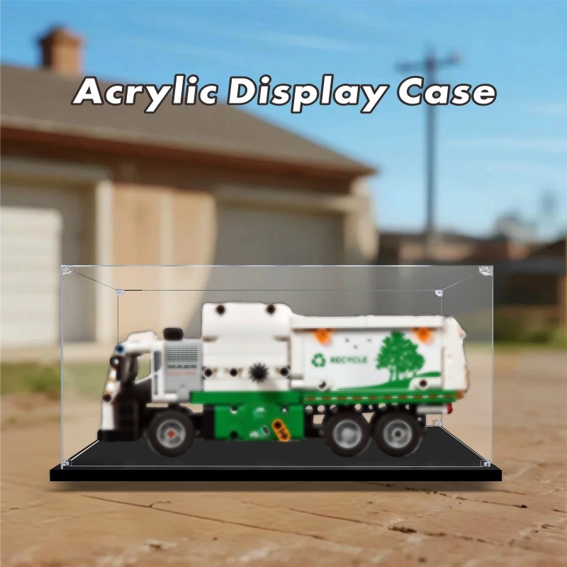 Lego Acrylic Display Box for 42167 Garbage Truck Popmart Labubu Zimomo ...