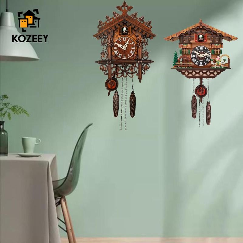 KOZEEY Cuckoo Clock Pendulum Wall Clock Birds House Home Decoration for ...