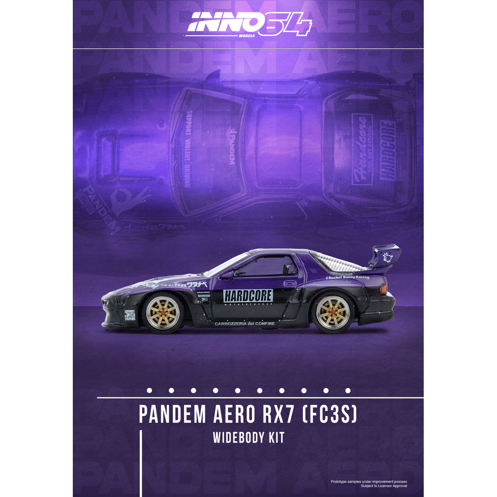 INNO MODELS INNO64 1/64 MAZDA RX7 (FC3S) PANDEM AERO WIDEBODY KIT ...