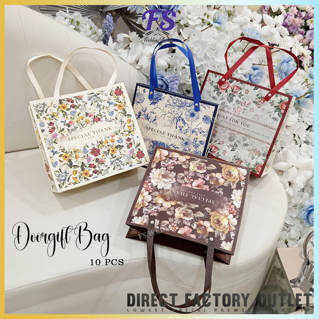 10PCS - DOORGIFT BAG/GIFT BAG/FLORAL BAG/WEDDING GIFT/BEG KENDURI ...