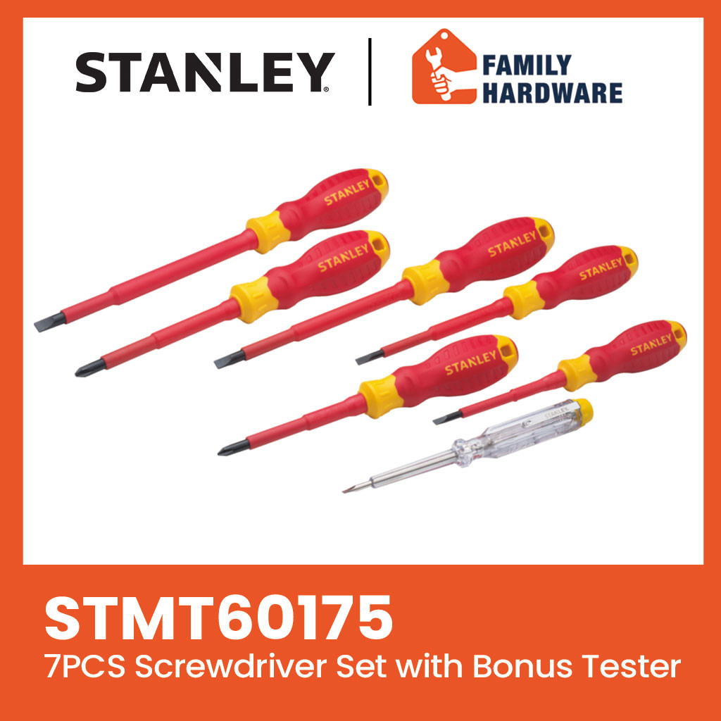 STANLEY STMT60175 7pcs VDE Screwdriver Set Test Pen Electrical ...