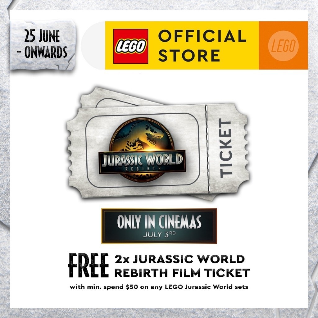NOT FOR PURCHASE LEGO MOVIE TICKET JURASSIC WORLD REBRITH GWP | Shopee ...