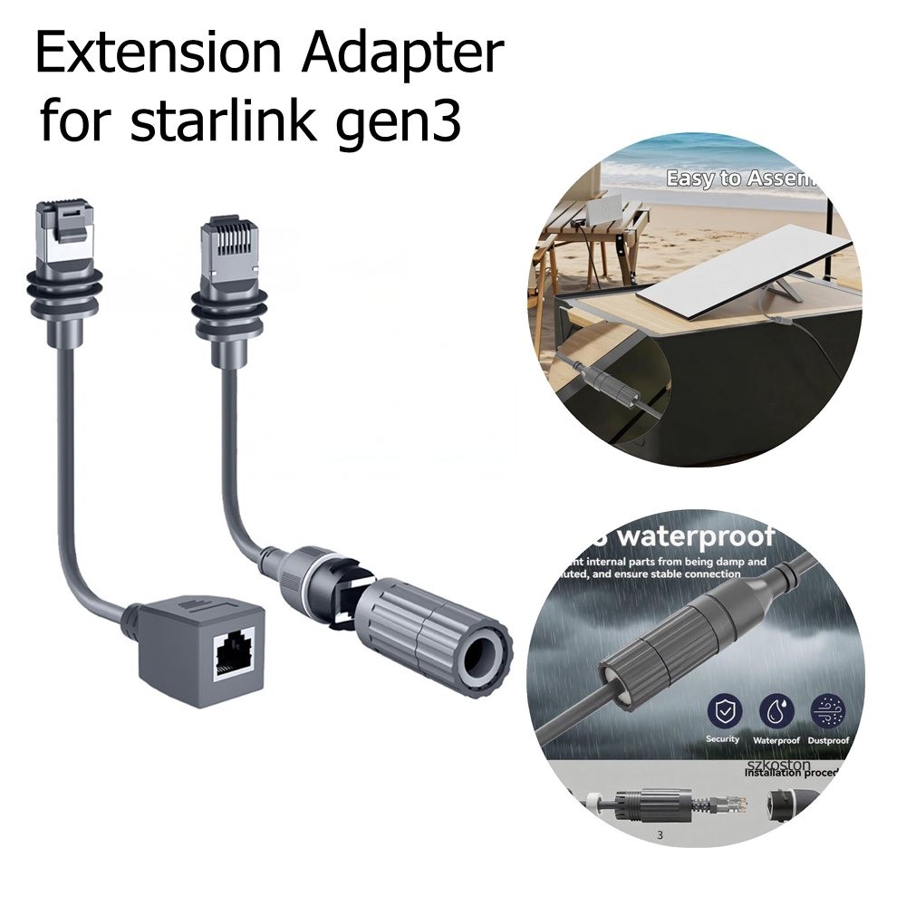 For Starlink Cable Gen3 Ethernet Extender Adapter SPX To RJ45 Dish ...