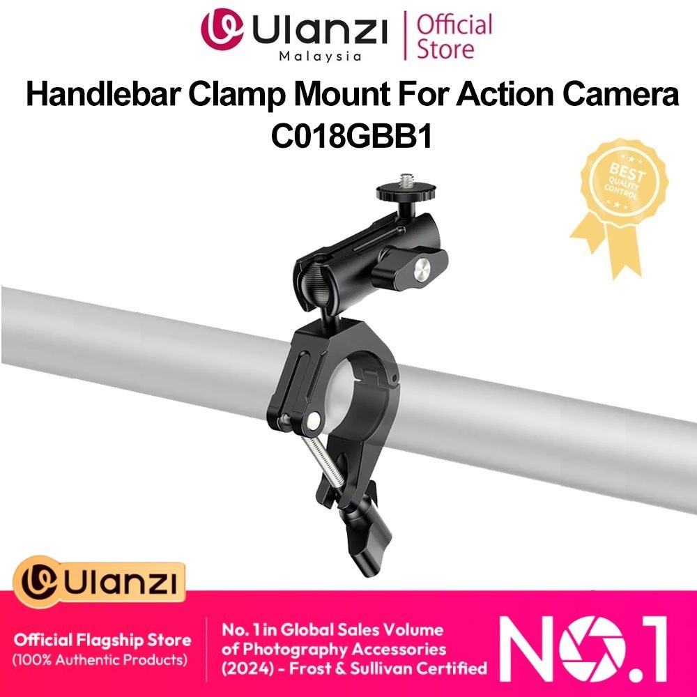 Ulanzi CM025 Bike / Motorcycle Handlebar Clamp Mount For GoPro/Insta360 ...