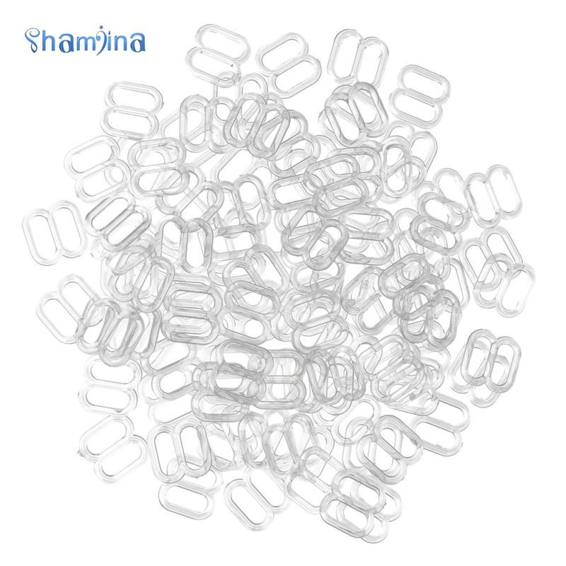 [Shamjina] 100 Piece Plastic Lingerie Bra Strap Sliders Adjuster Hook ...