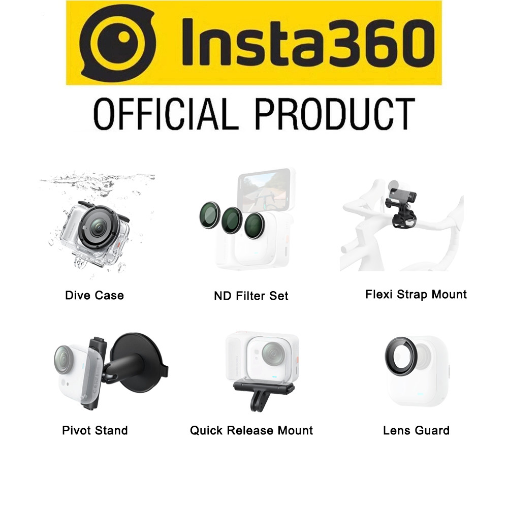 Insta360 GO Ultra Pivot Stand、Quick Release Mount、Lens Guard、Dive Case，GO Ultra Accessories ...
