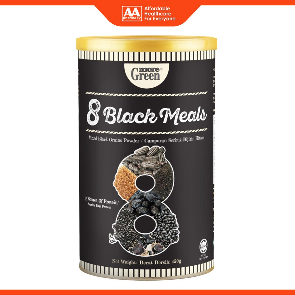 More Green 8 Black Meals (Mixed Black Grains Powder) 450g | Shopee Malaysia