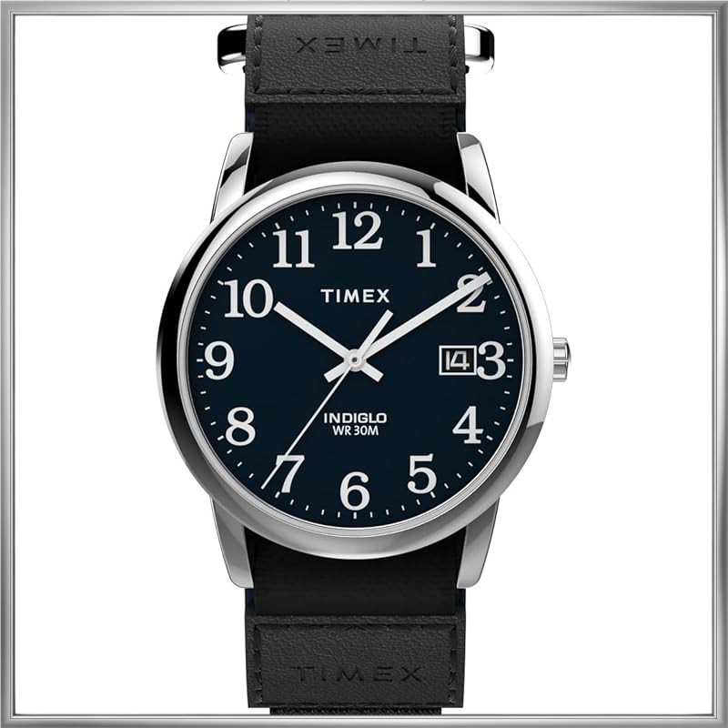 TIMEX Easy Reader Quartz Watch 3ATM Water Resistant Mineral Glass Blue ...