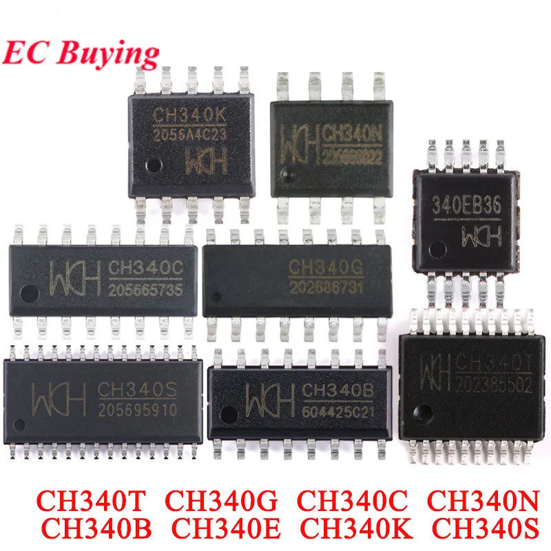 10Pcs/1pc CH340 CH340T CH340G CH340C CH340N CH340B CH340E CH340K CH340S ...