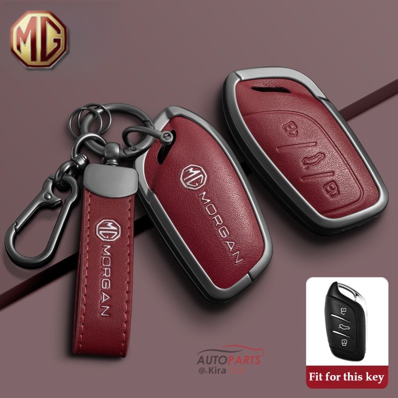 Zinc Alloy Remote Car Key Case Cover Comfortable Leather Shell For MG ...
