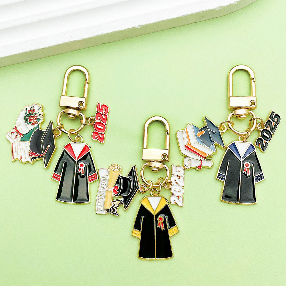 2025 Bachelor's Cap and Doctoral Cap Pendant Keychain Bag Charm Student ...