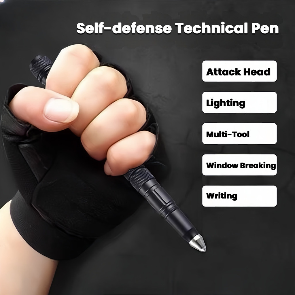 PrimeCraft 5-in-1 Tactical Self-Defense Pen Portable Multi-Functional ...