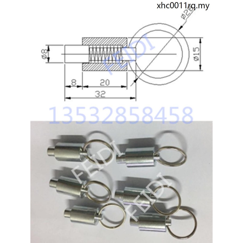 Light Identity Pin Pull Ring Type Welding Pull Pin Spring Positioning ...