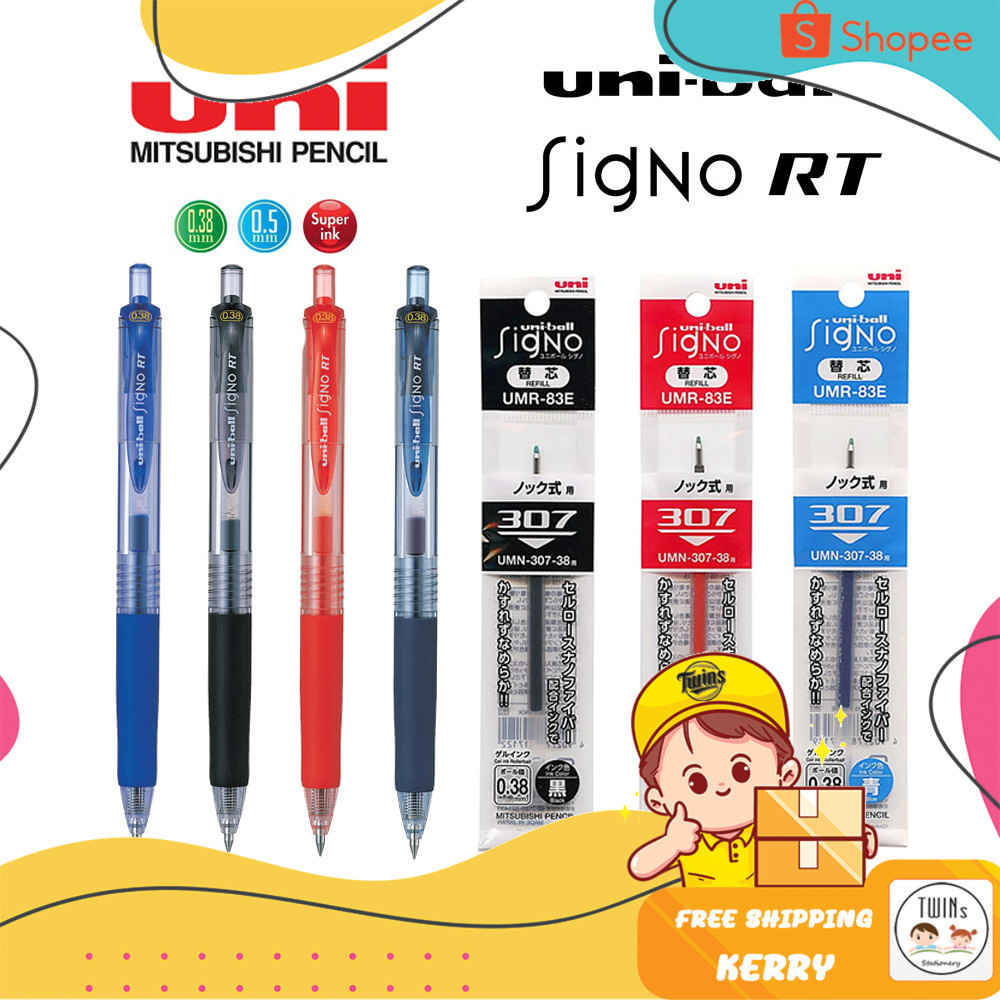 UNI Ball SIGNO RT Gel Pen And Refill Head Size 0.38 And 0.5 MM | Shopee ...
