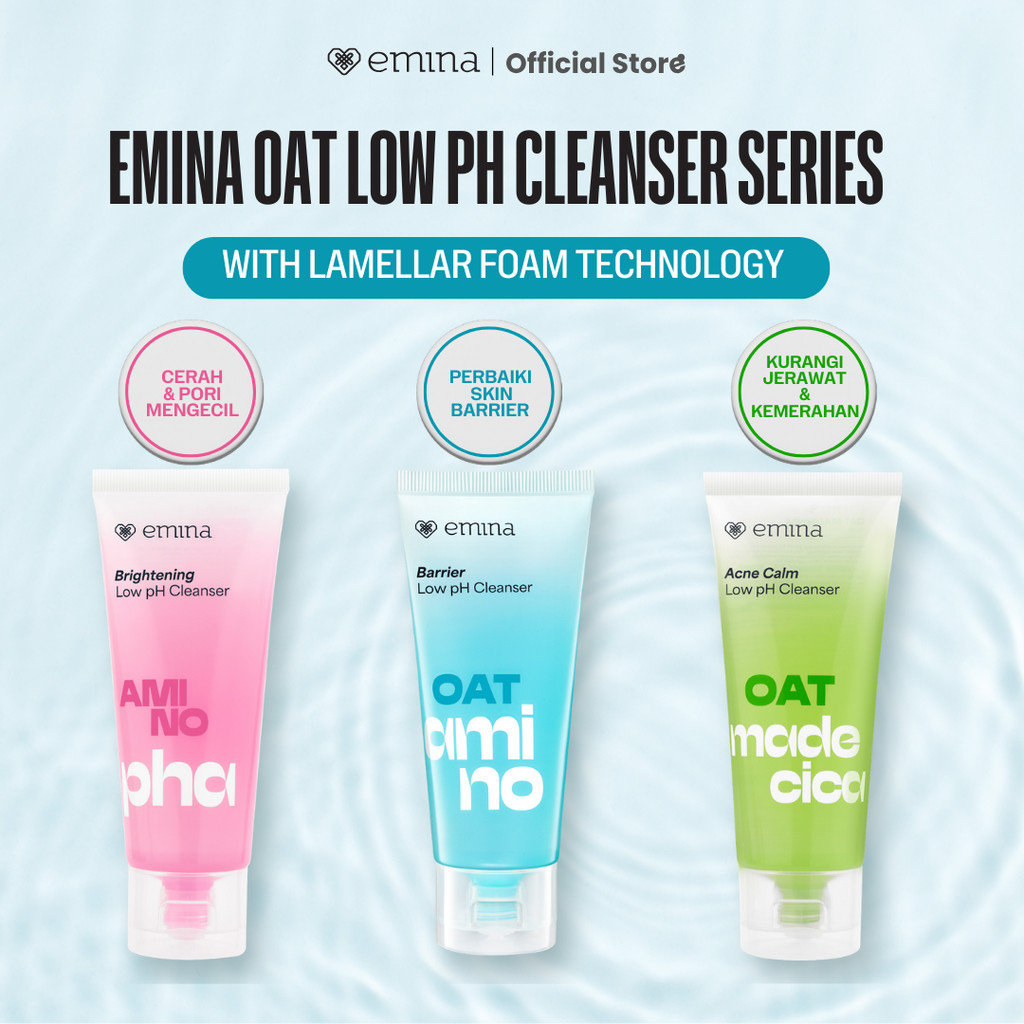 NEW! Emina Oat Low pH Cleanser Series | Shopee Malaysia