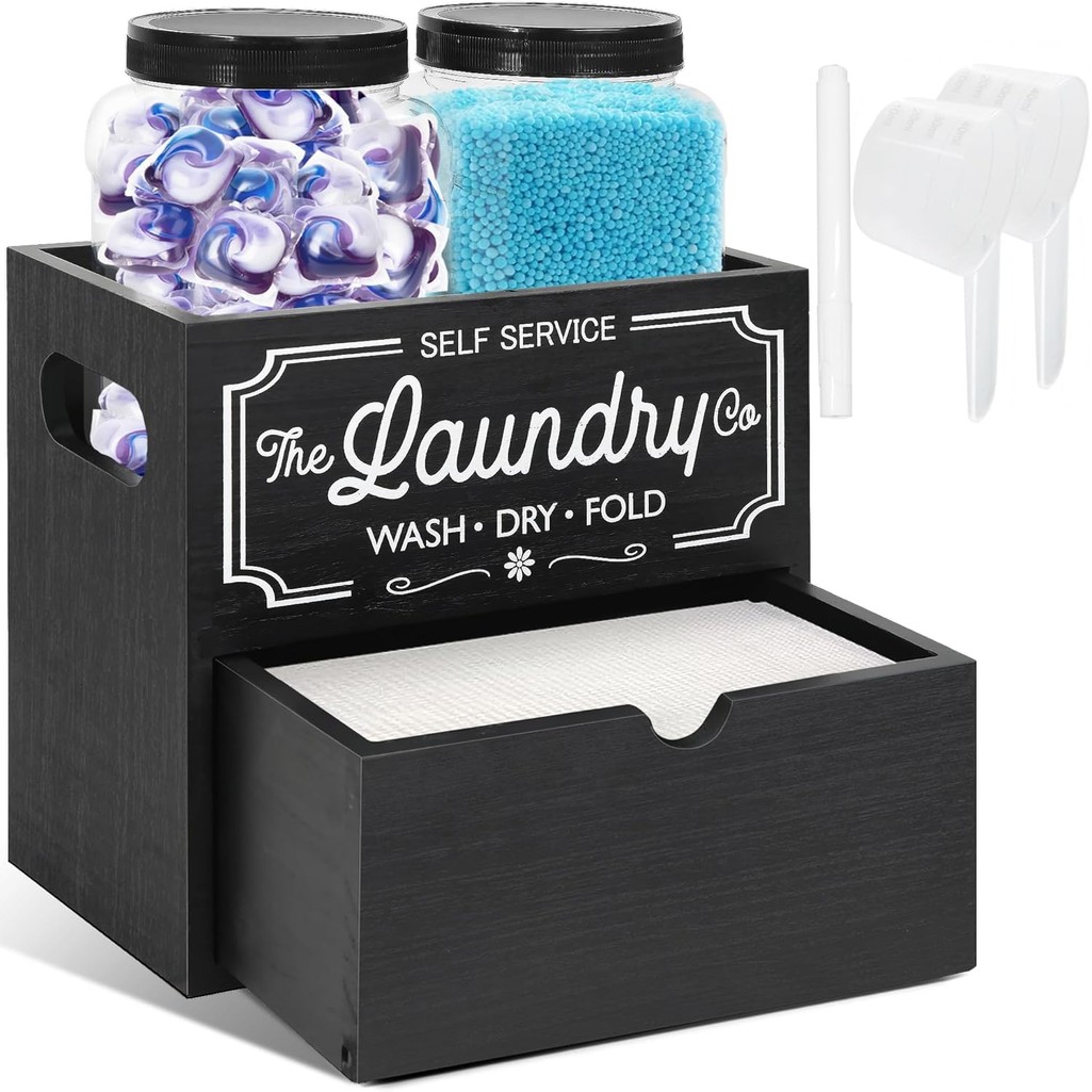 Dryer Sheet Container for Laundry Room Organization, Laundry Pods ...