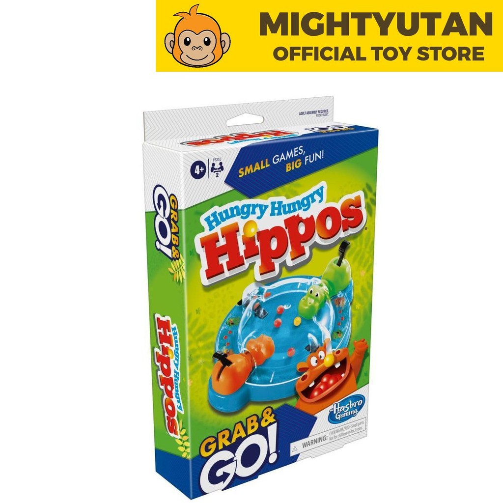 Hungry Hungry Hippos Grab and Go Game for Ages 4+, Travel Game ...